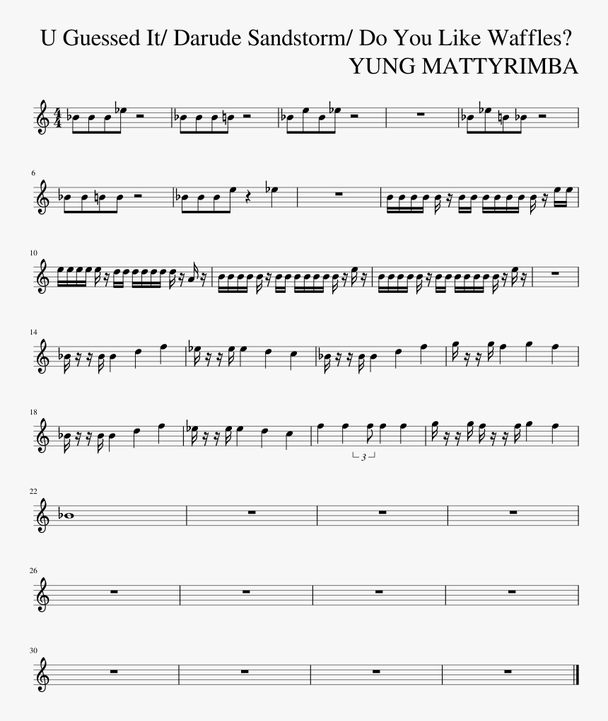 Do You Like Waffles Sheet Music, HD Png Download , Transparent Png ...