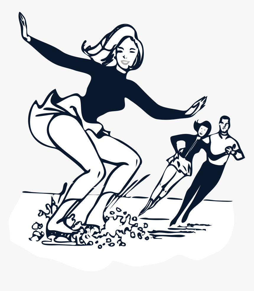 People Clipart Ice Skating - Drawing Person Ice Skating, HD Png ...