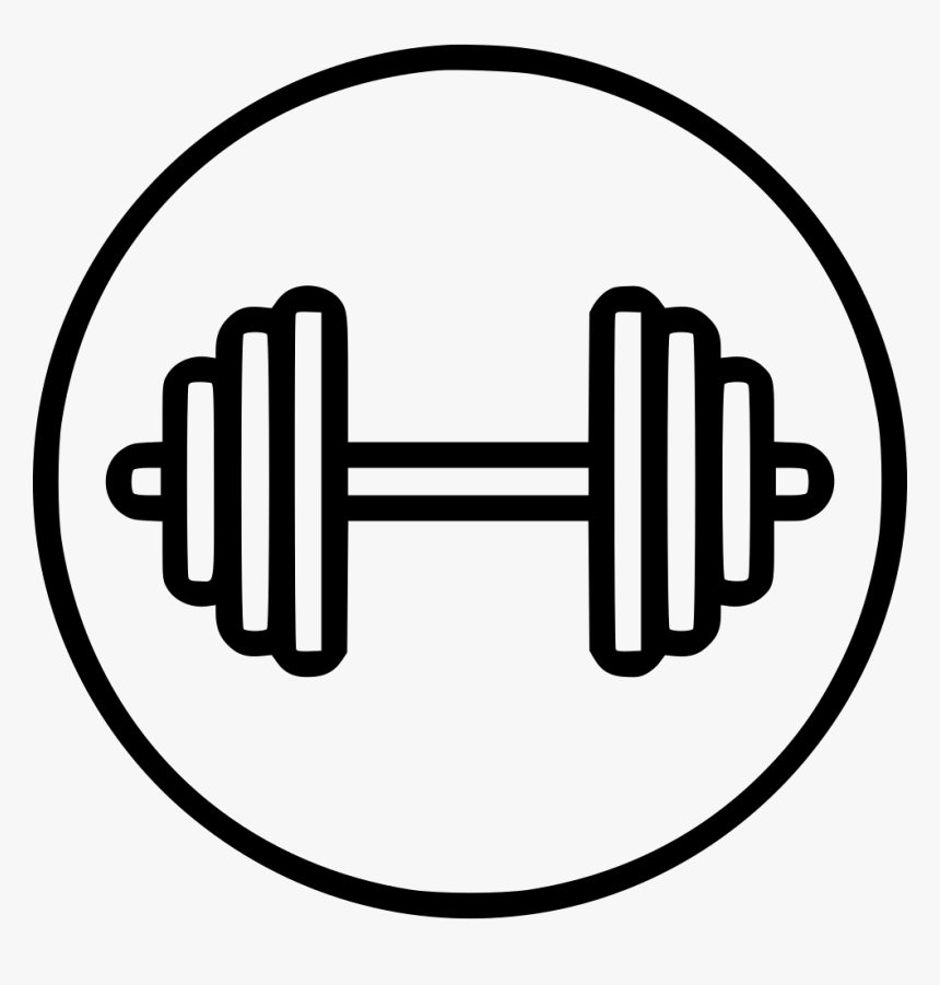 Gym - Dumbbell Outline, HD Png Download , Transparent Png Image - PNGitem
