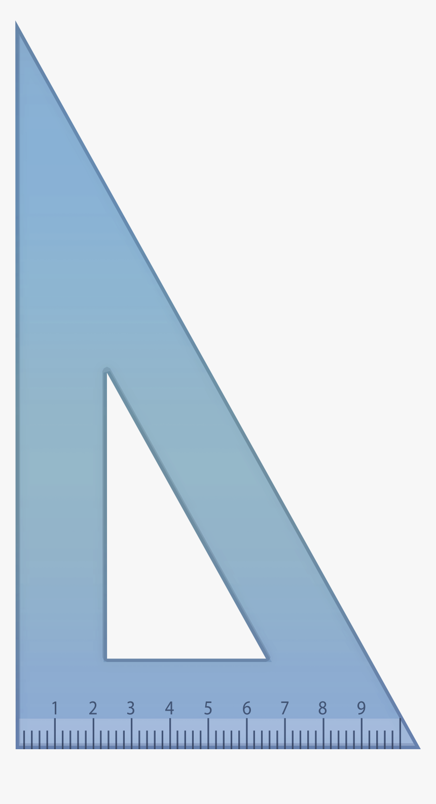 Ruler Clipart Blue - Triangle School, HD Png Download , Transparent Png ...