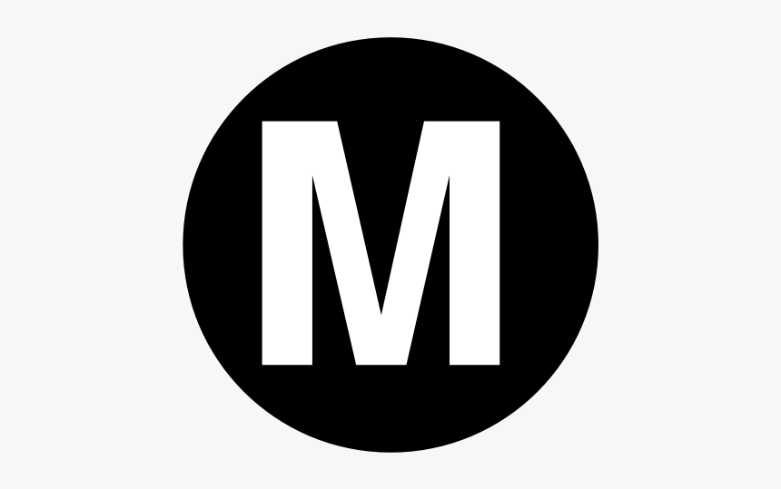 Black And Collection Letter - Letter M In Circle, HD Png Download ...