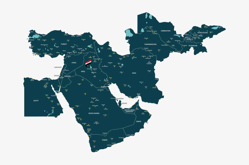 Middle East Map Simple, HD Png Download , Transparent Png Image - PNGitem