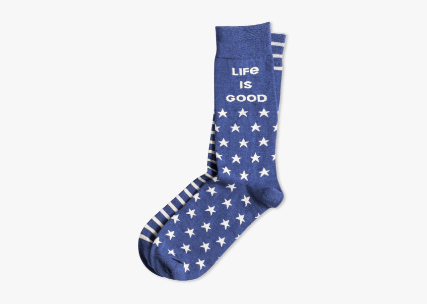Men S Stars & Stripes Crew Socks - Sock, HD Png Download , Transparent ...