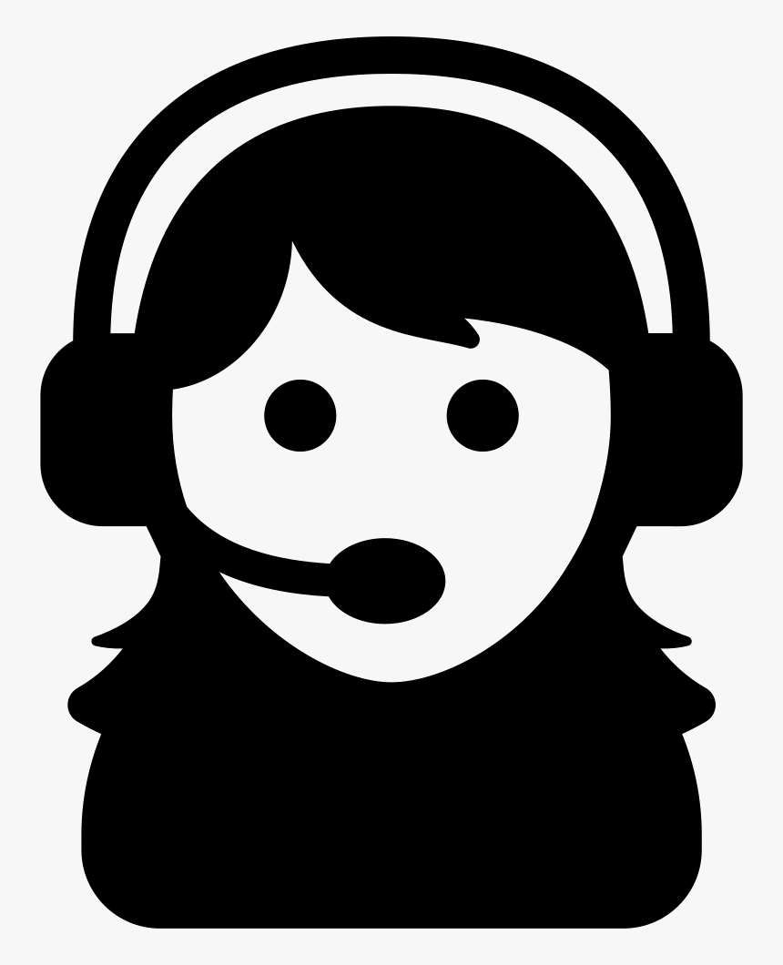Female Assistant Of A Call Center Svg Png Icon Free - Call Center Icon ...