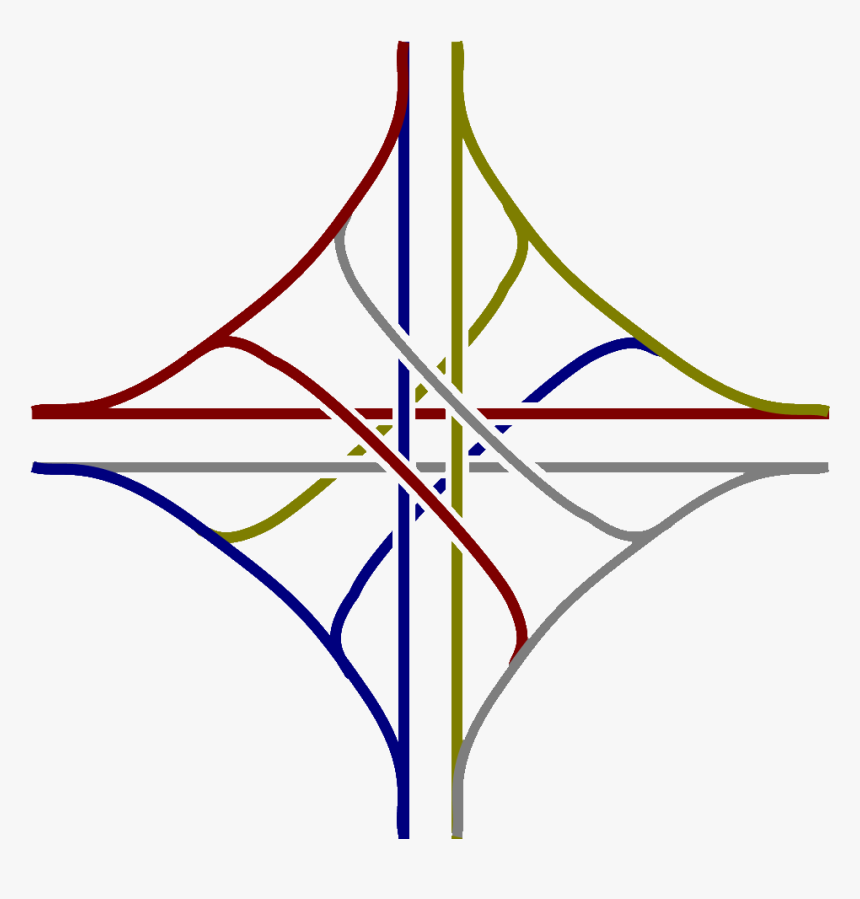 Four Stack Interchange - Stacked Interchange, HD Png Download , Transparent Png Image - PNGitem