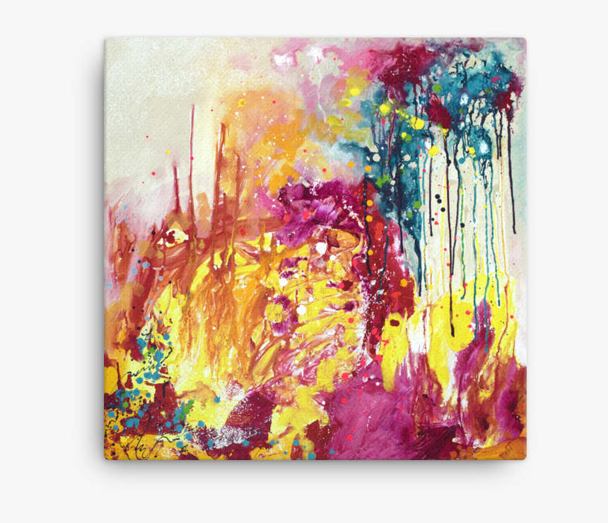 Fine Art Canvas Reproduction - Canvas Color Splashes Art, HD Png ...