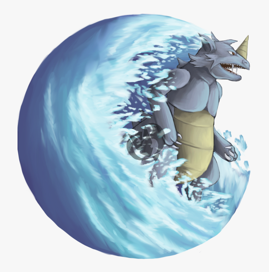 Rhydon Used Surf By Kenisu Of Dragons - Illustration, HD Png Download ...
