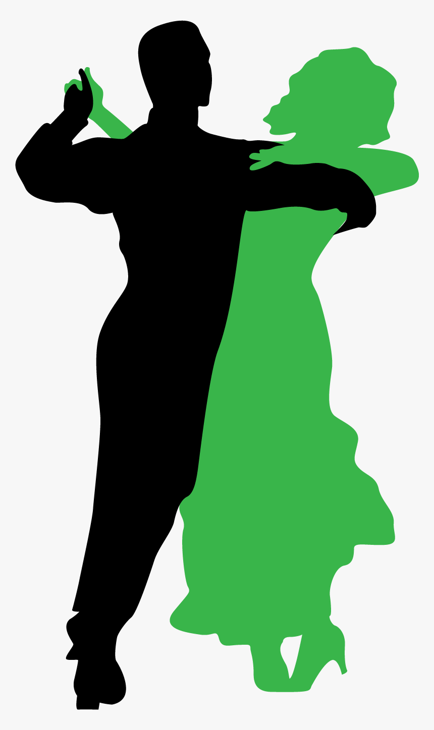 Ballroom Silhouette Clip Art - Ballroom Dance Silhouette Green, HD Png ...