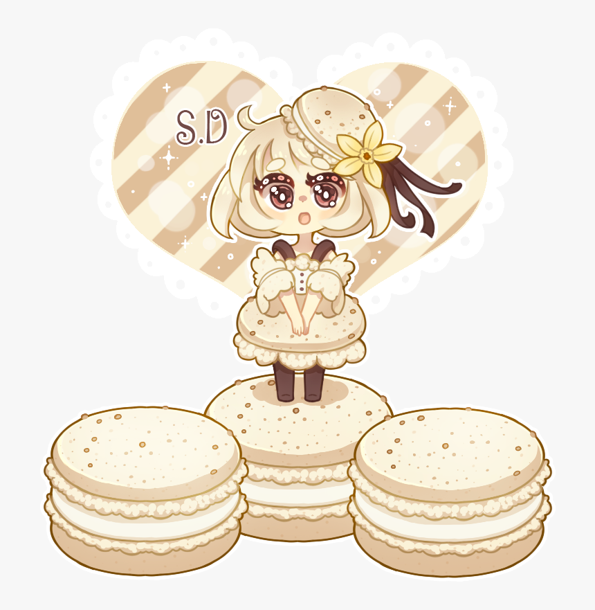 Macaroons Drawing Food Paris - Anime Macaron Drawing, HD Png Download ...