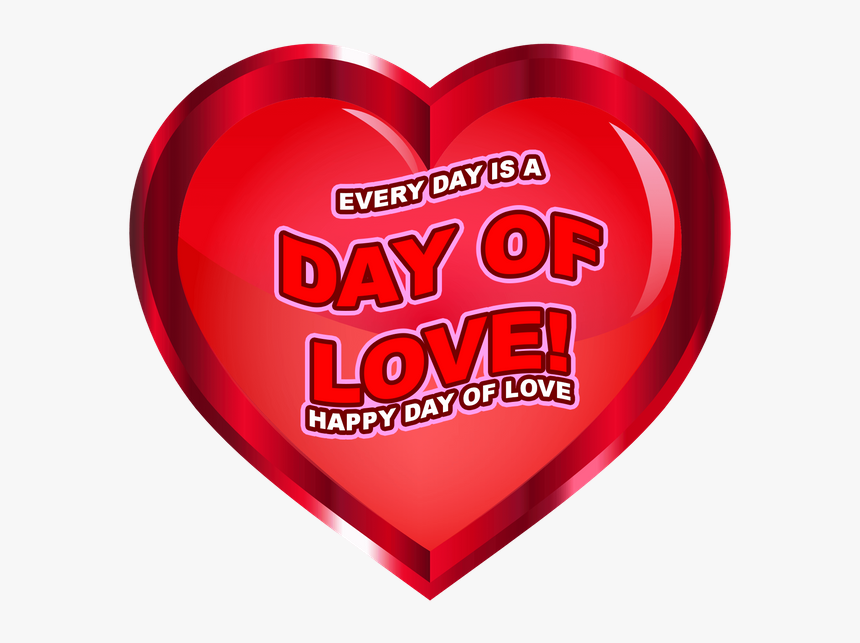 Happy Day Of Love - Heart, HD Png Download , Transparent Png Image ...