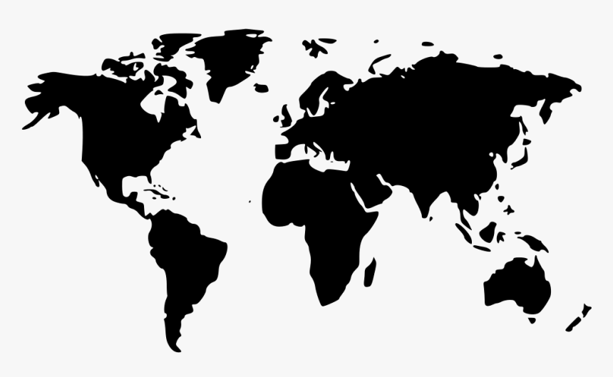World Map - Black World Map Png, Transparent Png , Transparent Png ...