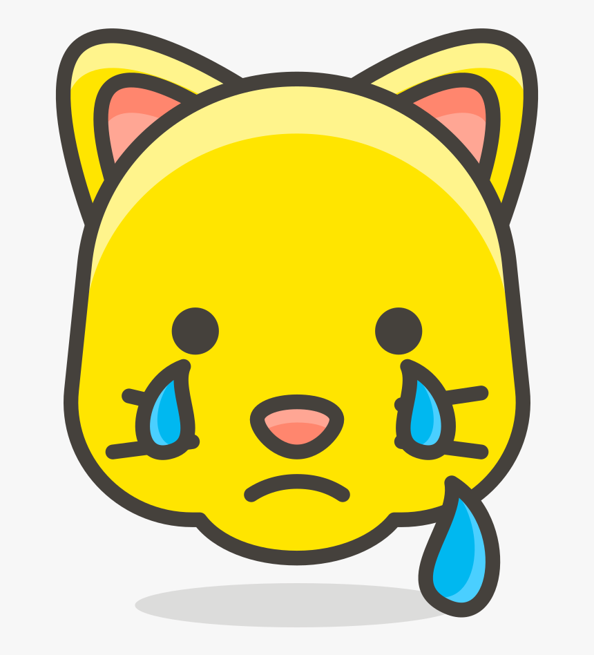 103 Crying Cat Face - Transparent Emojis, HD Png Download , Transparent ...