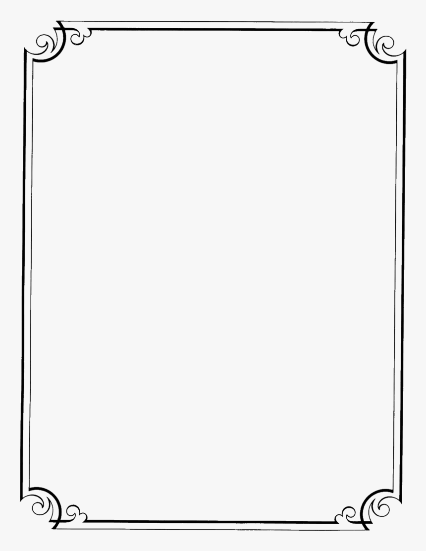 Page Border Design In Black And White Png Download Page Border Png 