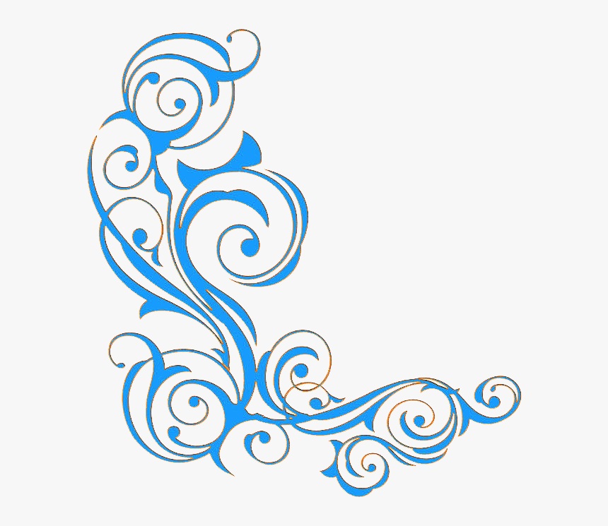 Ornament Clip Art Border - Vines Border Blue Png, Transparent Png ...