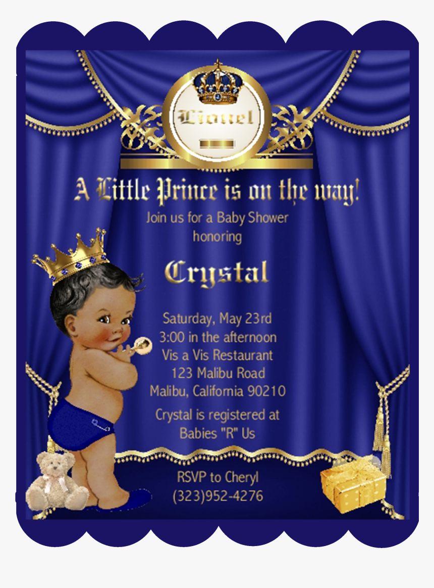 King Birthday Party Invitation, HD Png Download , Transparent Png Image ...