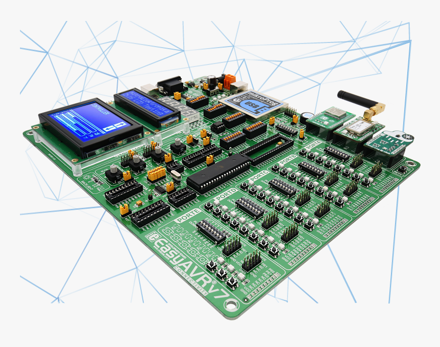 Full Featured Board Top Banner Easyavr V - Avr Board, HD Png Download ...