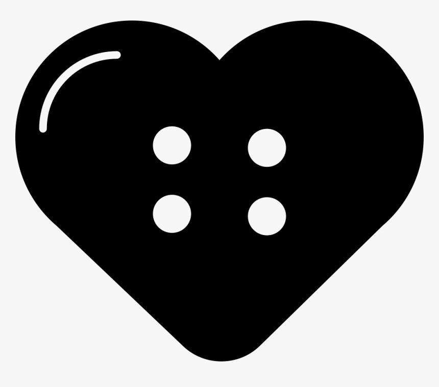 Heart Shaped Button For Clothes - Heart Shaped Buttons Clipart, HD Png ...