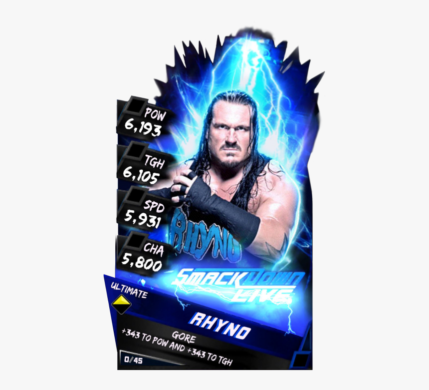 Transparent Rhyno Png - Wwe Supercard Ultimate Cards, Png Download ...