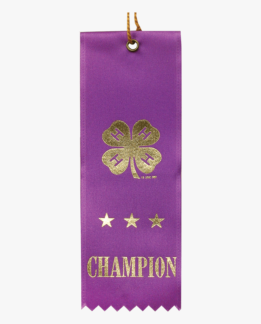 Purple Champion Ribbon - Craft, HD Png Download , Transparent Png Image ...