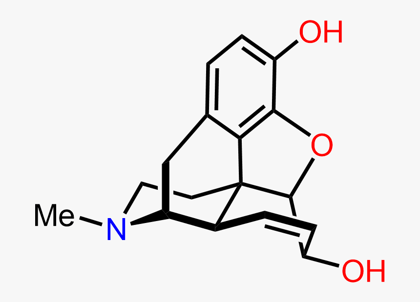 Morphine Chemical Structure In 3d - Morphine Structure, HD Png Download ...