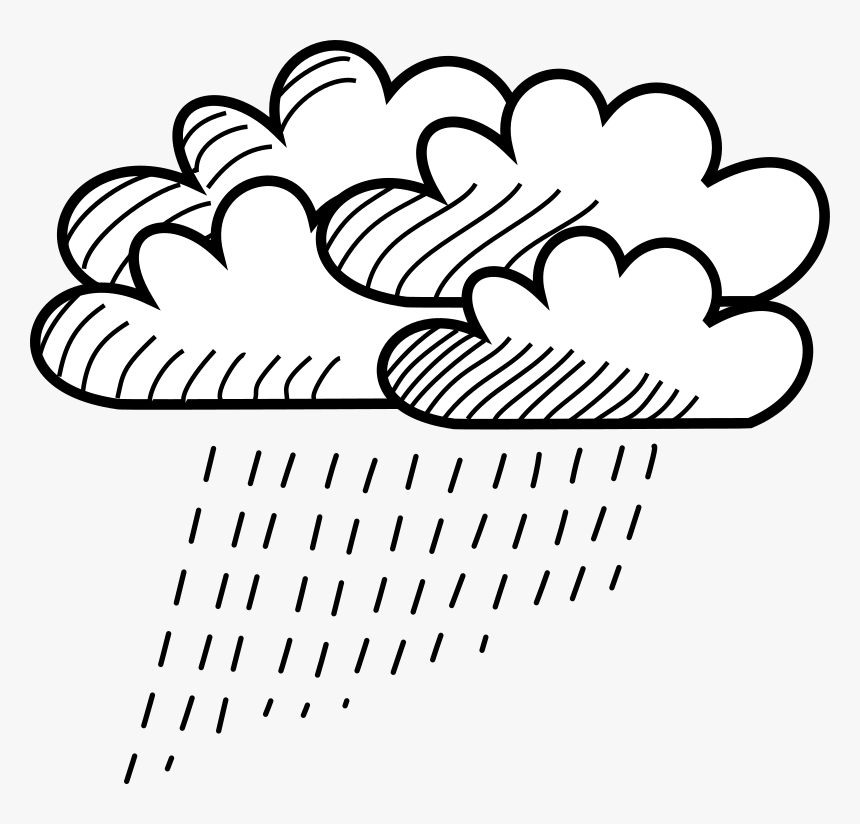 Rain Cloud Line Drawing
