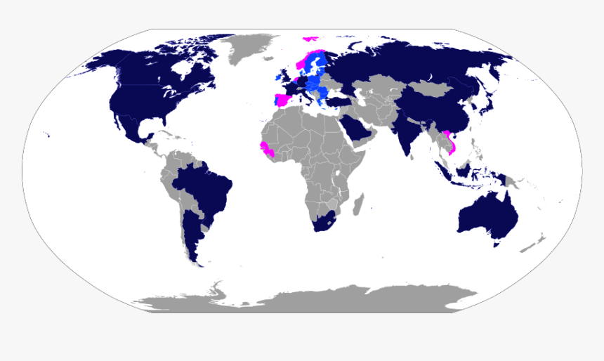 Map Of The World Showing G20 Global Twenty Members - World Map, HD Png ...