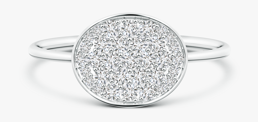 Pave Disk Diamond Ring, HD Png Download , Transparent Png Image - PNGitem