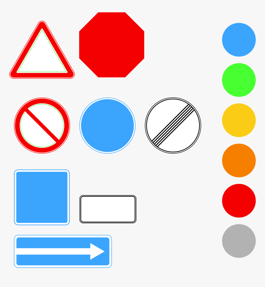 Template Of Road Signs Clip Arts - Road Sign Shape Meaning Uk, HD Png ...