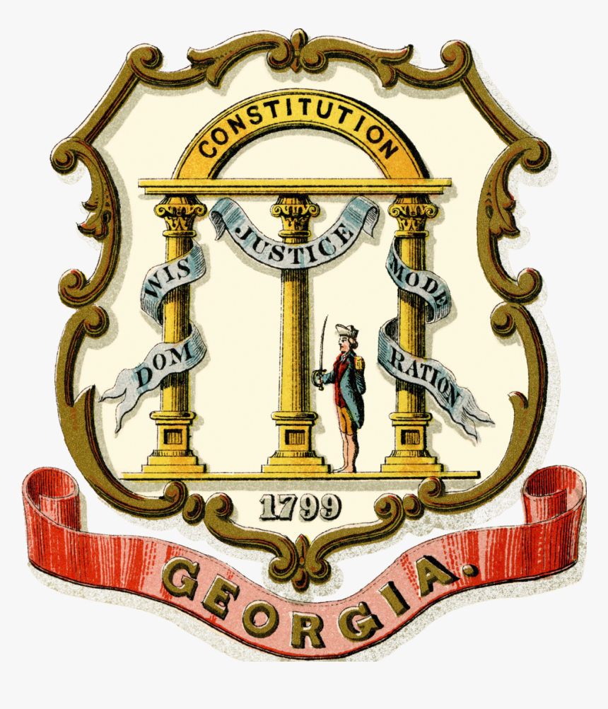 Coat Of Arms Of The State Of Georgia - Coat Of Arms Georgia Us, HD Png ...