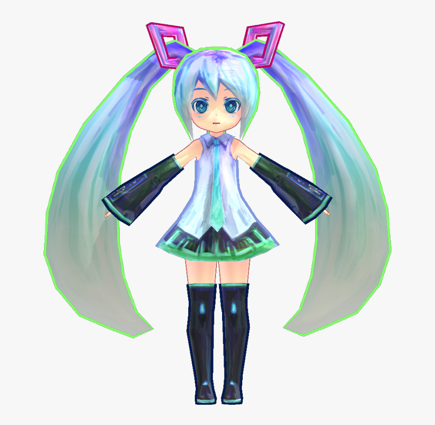 Miku Low Poly By Ginjishi - Low Poly Miku Model, HD Png Download ...