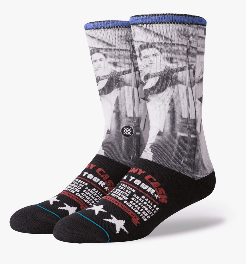 Johnny Cash Socks For Men - Sock, HD Png Download , Transparent Png ...