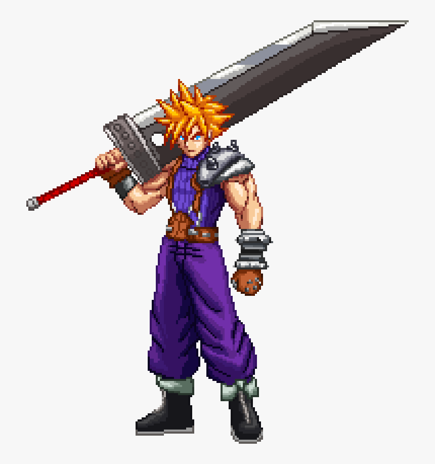 Cloud Strife Sprite, HD Png Download , Transparent Png Image - PNGitem