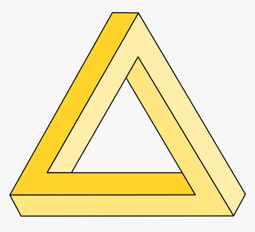 Yellow Triangle Illusion, HD Png Download , Transparent Png Image - PNGitem
