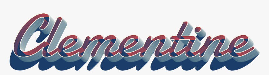 Clementine 3d Letter Png Name - Graphic Design, Transparent Png ...