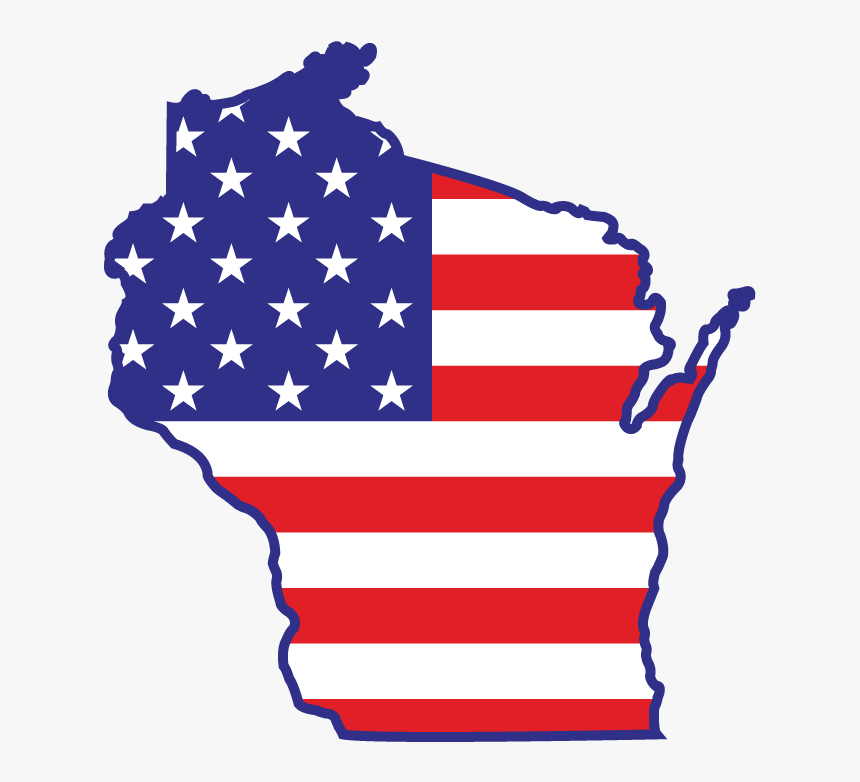Wisconsin State Flag Map - Usa We Re Number 1, HD Png Download ...