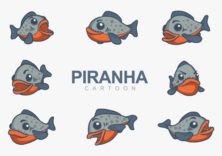 Cartoon Piranha - Piranha Fish Cute Piranha Cartoon, HD Png Download ...