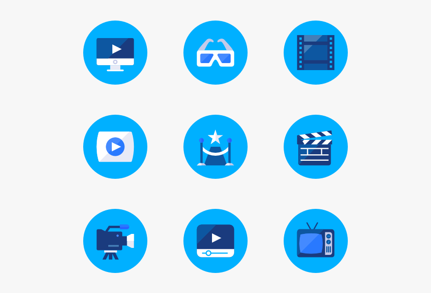 Essential Set - Blue Icons, HD Png Download , Transparent Png Image ...