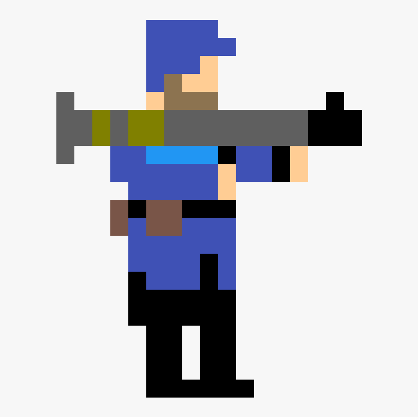 Pixel Art Ww2 Soldiers , Png Download - Tf2 Soldier Pixel Art ...