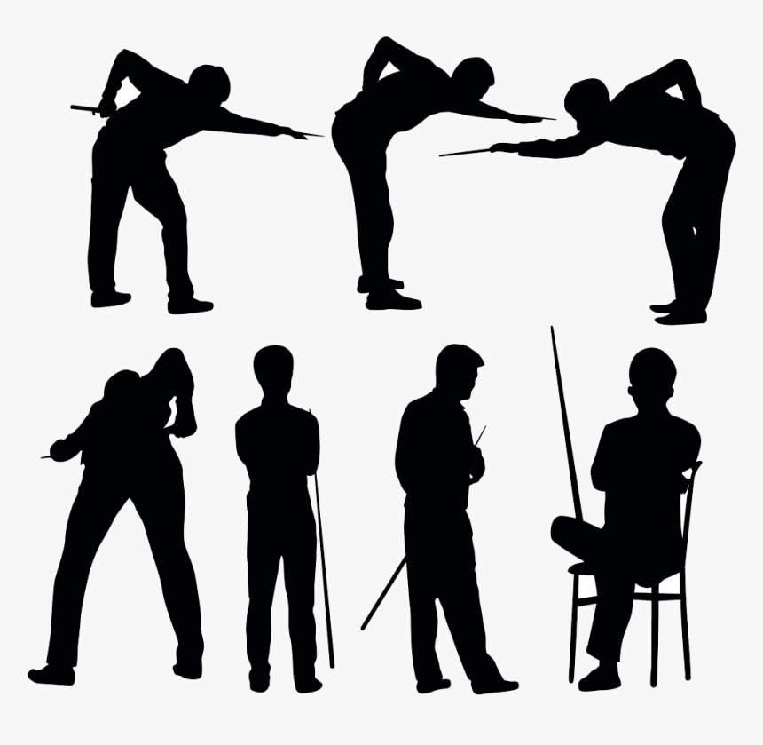 People Playing Pool Png - Pool Player Silhouette Png, Transparent Png ...