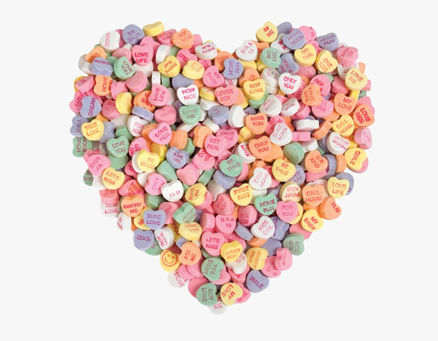 Candy Hearts In The Shape Of A Heart, HD Png Download , Transparent Png ...