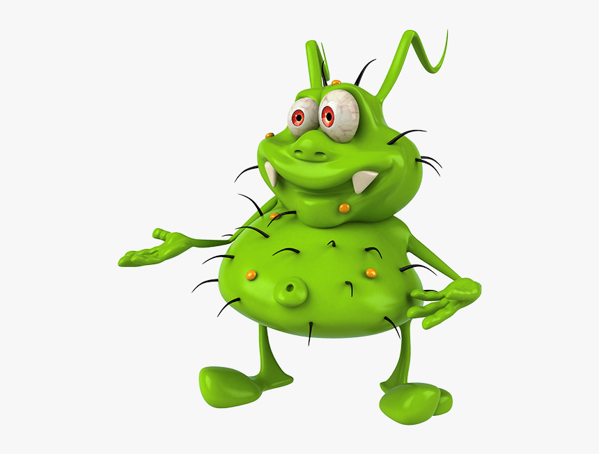 Flu Virus Cartoon - Virus Cartoon Png, Transparent Png , Transparent ...