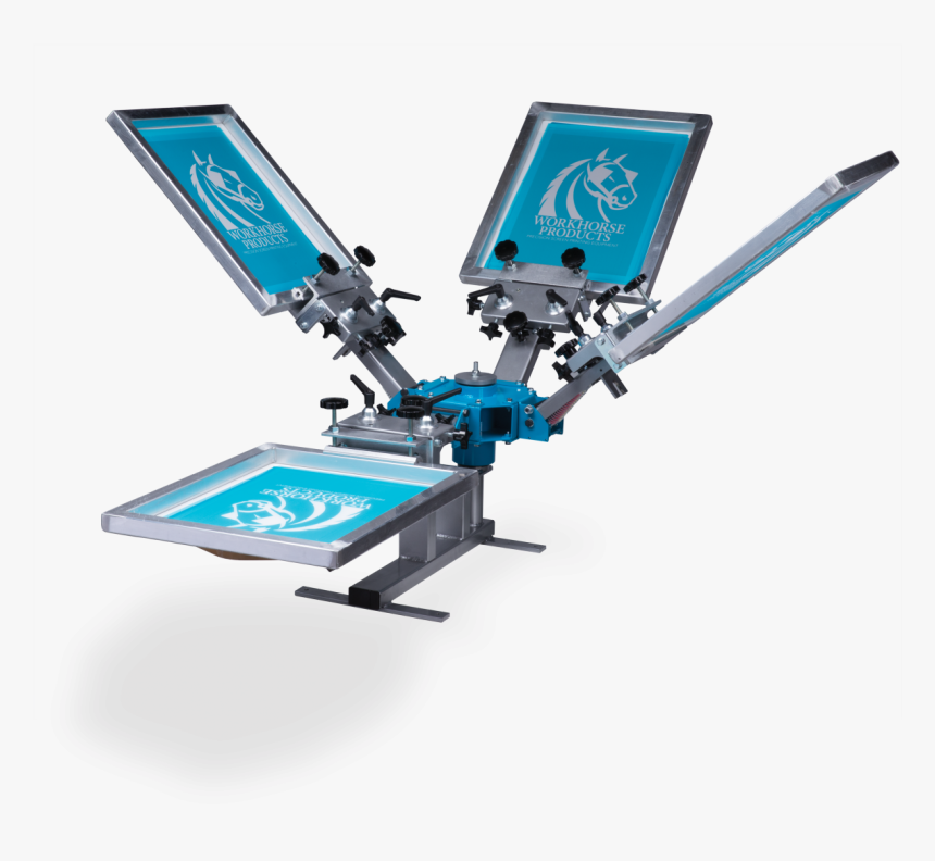 4 Station 4 Color Screen Printer, HD Png Download , Transparent Png ...