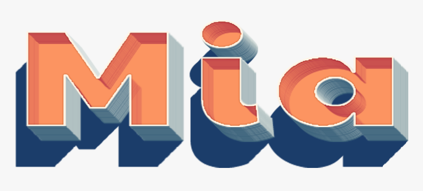Mia 3d Letter Png Name - Graphic Design, Transparent Png , Transparent ...