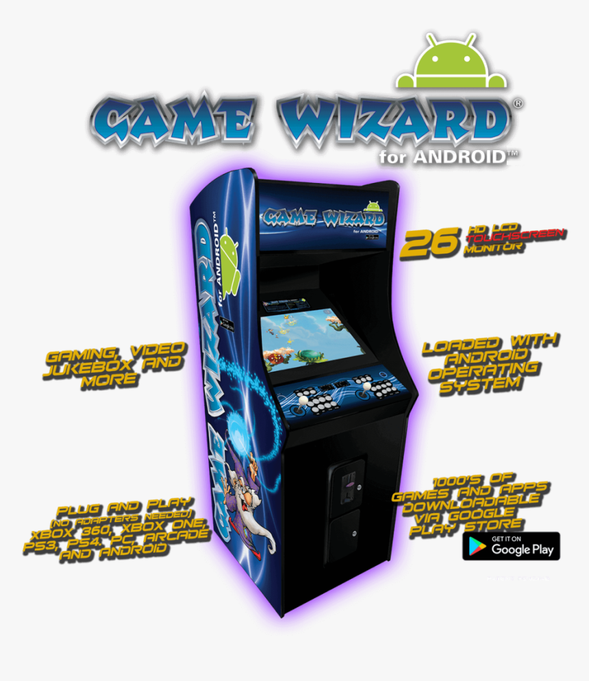 Game Wizard For Android Clipart , Png Download - Video Game Arcade ...