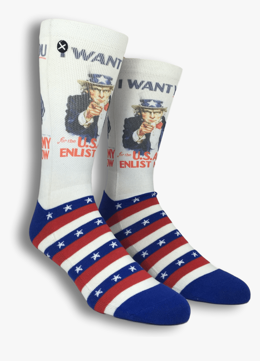 Uncle Sam Army Printed Socks By Odd Sox Class - Want You, HD Png ...