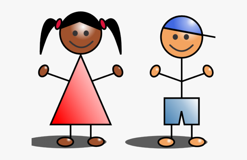 Stick Kids Playing Clip Art