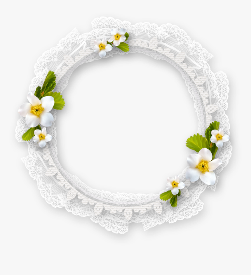 White Flower Round Frame Png : Beautiful square flower frame with white ...