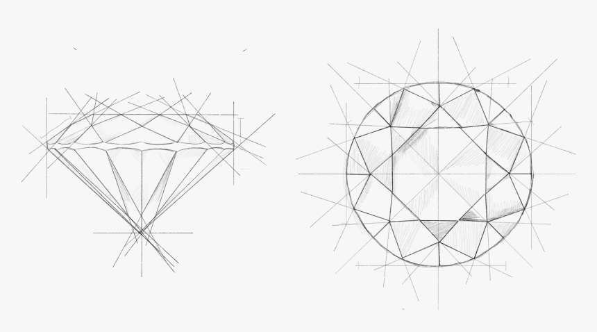 Transparent Diamond Line Png - Line Art, Png Download , Transparent Png ...