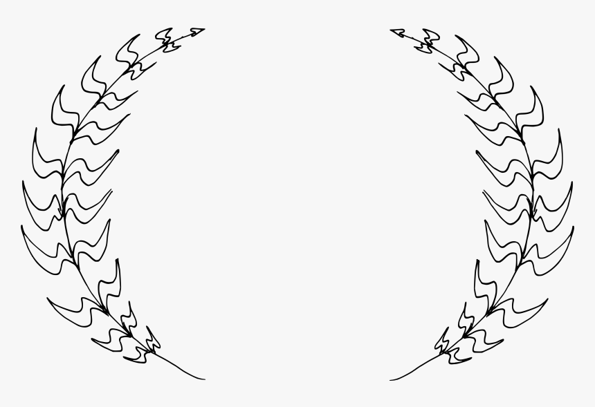 6 Drawn Wreath Vector 4 - Line Art, HD Png Download , Transparent Png ...