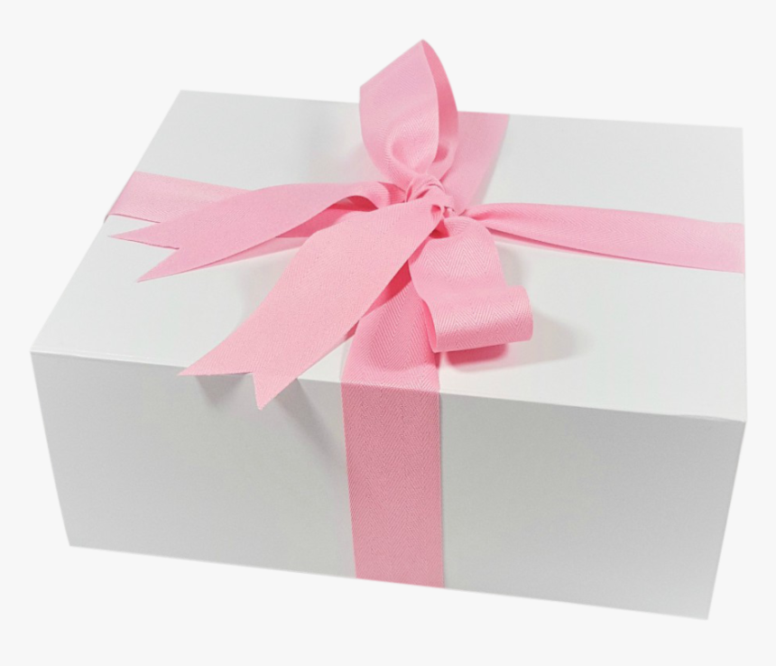Gift Box With Pink Ribbon - Gift Box Pink Ribbon, HD Png Download ...
